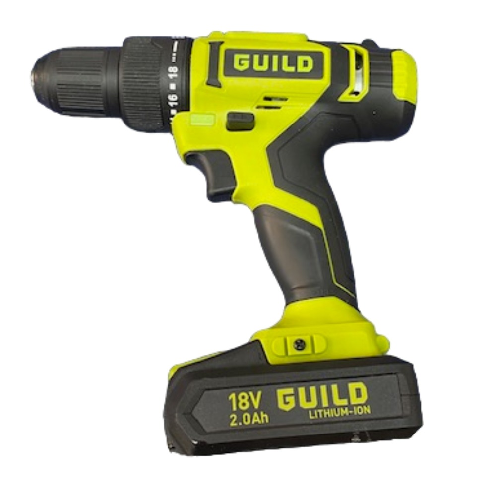 Pre-owned Guild 1.3AH Li-Ion Cordless Hammer Drill - 18V - Own4Less